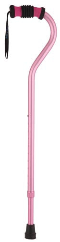 Standard Offset Walking Cane Adjustable Aluminum Pink – Medical Supply HQ