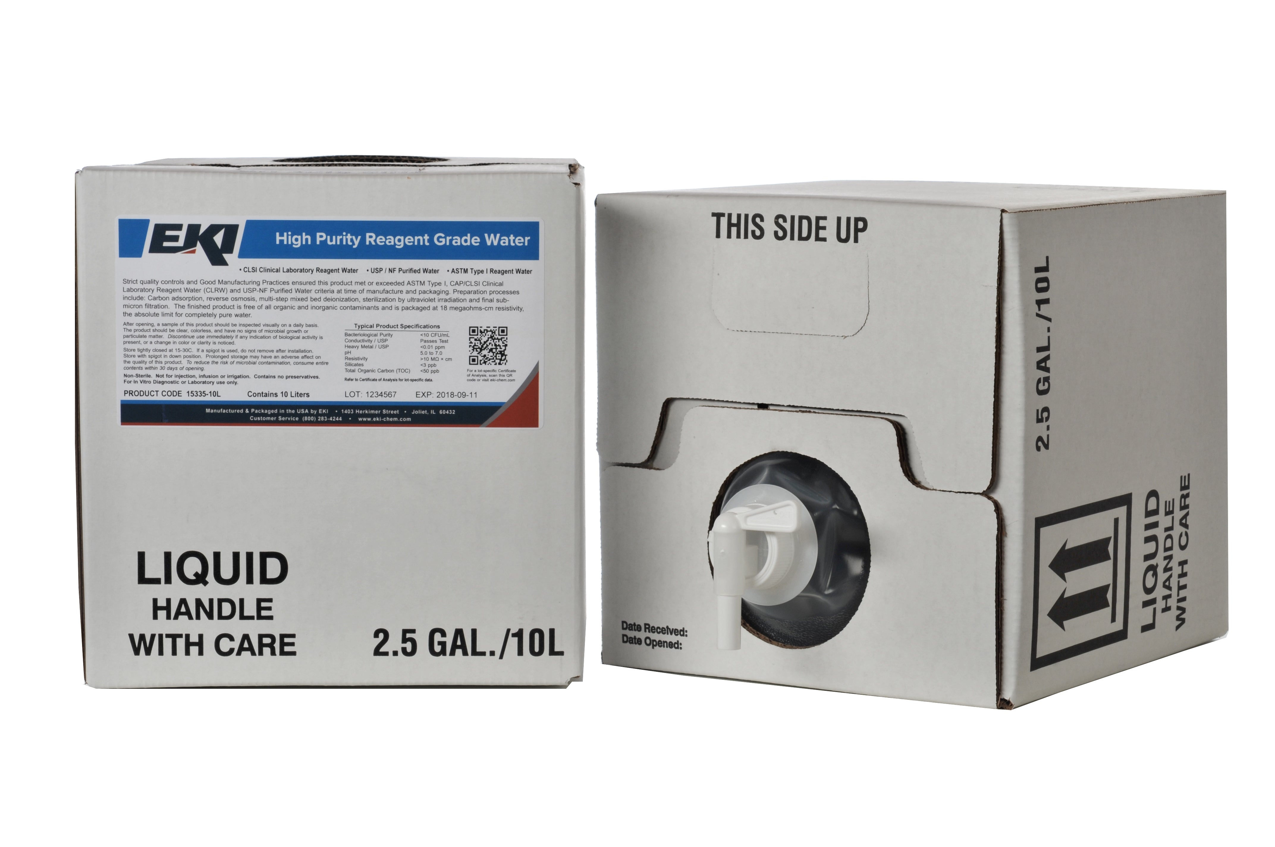 EKI Deionized Water Chemistry Reagent, 10 Liter – Medical Supply HQ