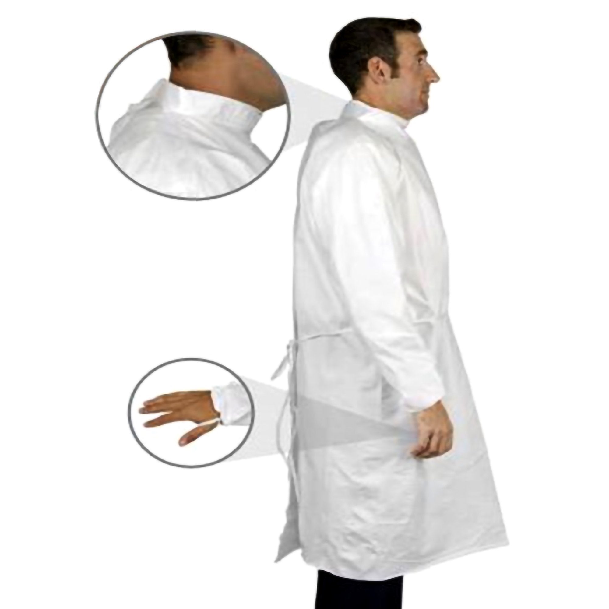 GOWN, CLEAN ROOM ANTI-STATIC STR VELCRO CLSR WHT REG (50/CS) – Medical ...
