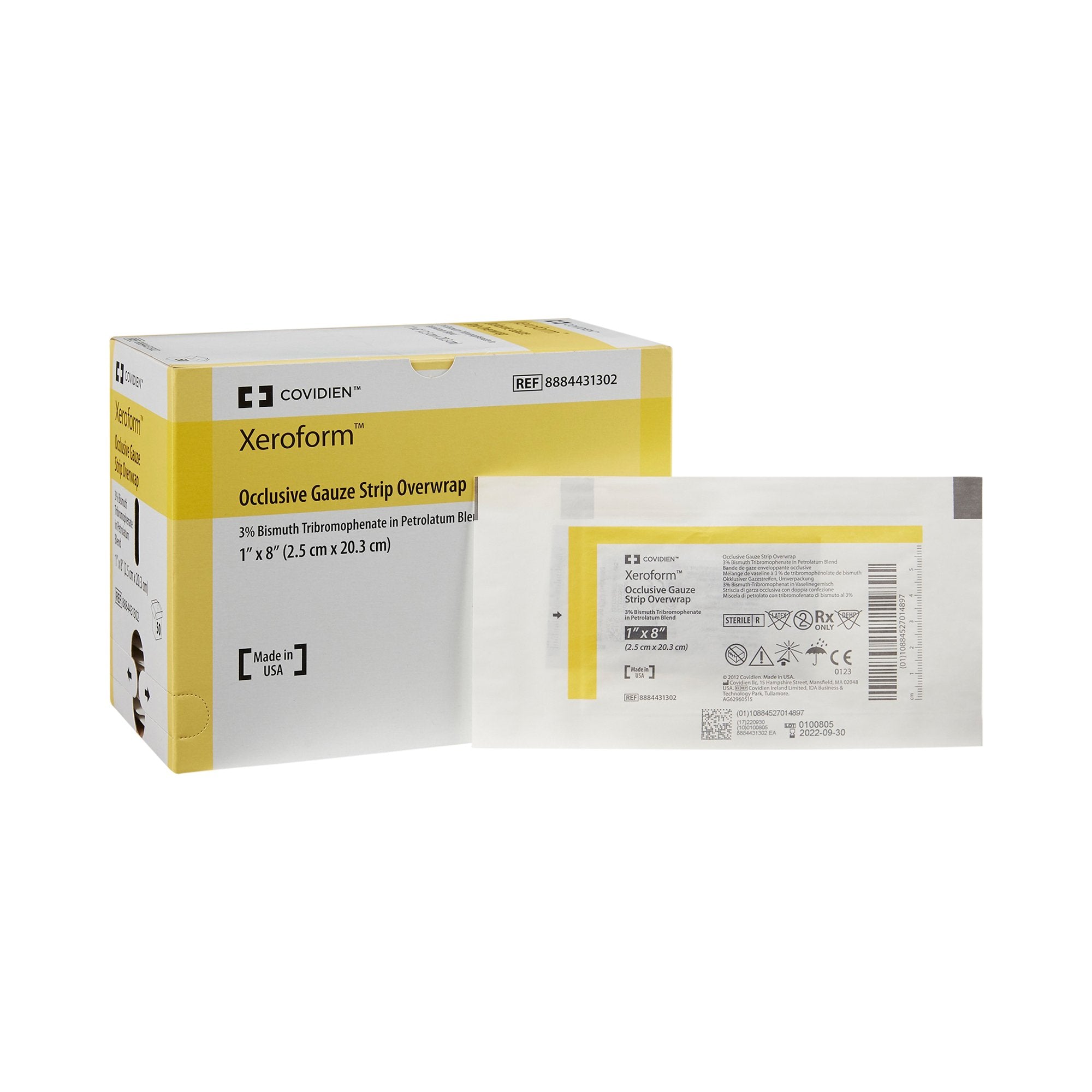 Xeroform™ Occlusive Xeroform Petrolatum Impregnated Dressing, 1 x 8 ...