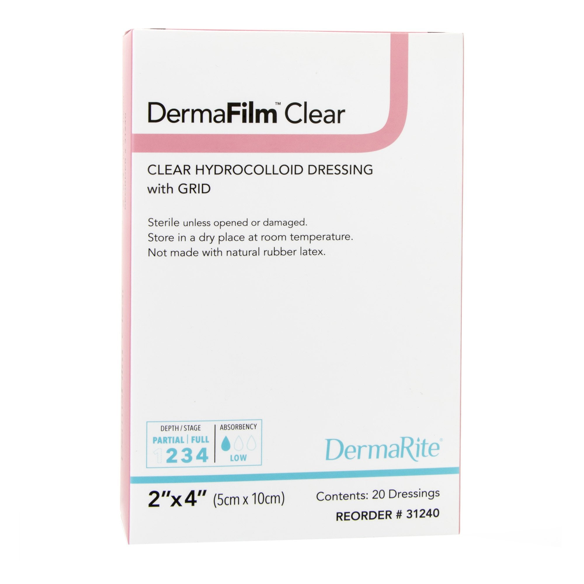 DermaFilm® Hydrocolloid Dressing, 2 x 4 Inch – Medical Supply HQ