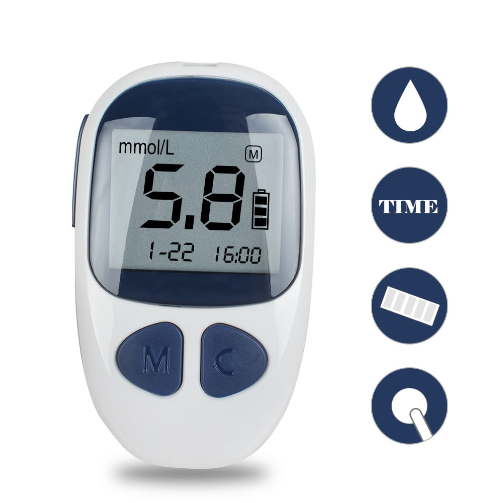 Electronic Glucometer Digital Handheld Blood Glucose Monitor Diabetes ...